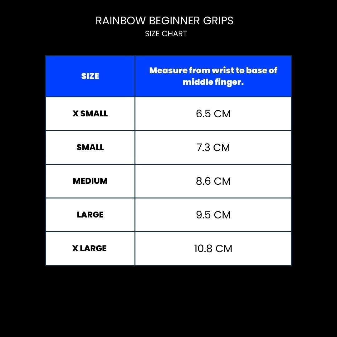 Gymnastics Rainbow Beginner Hook & Loop Grips White – Gym Grips Co